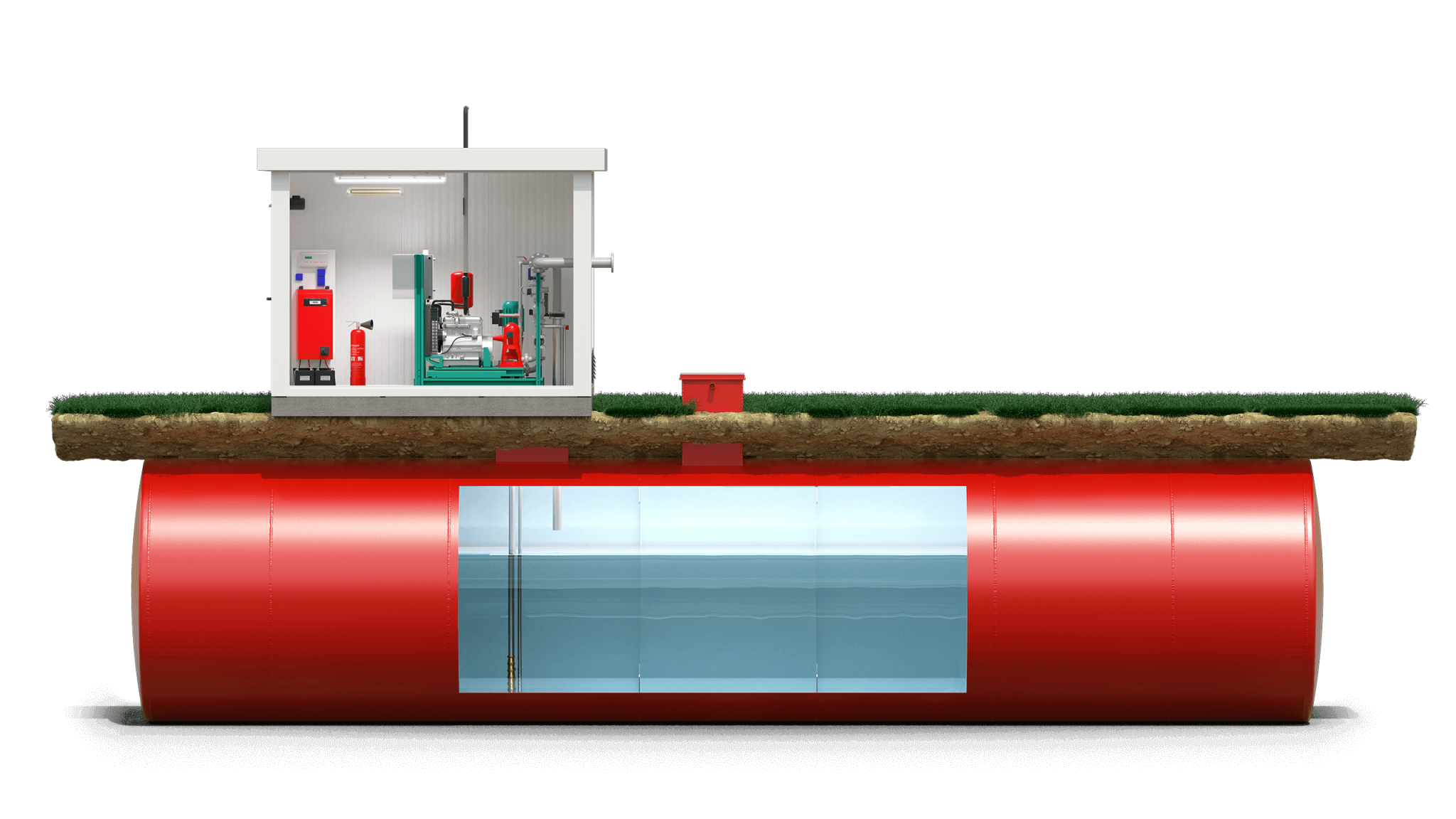 BTS Vertical or Overhead fire prevention system - Righetto Serbatoi